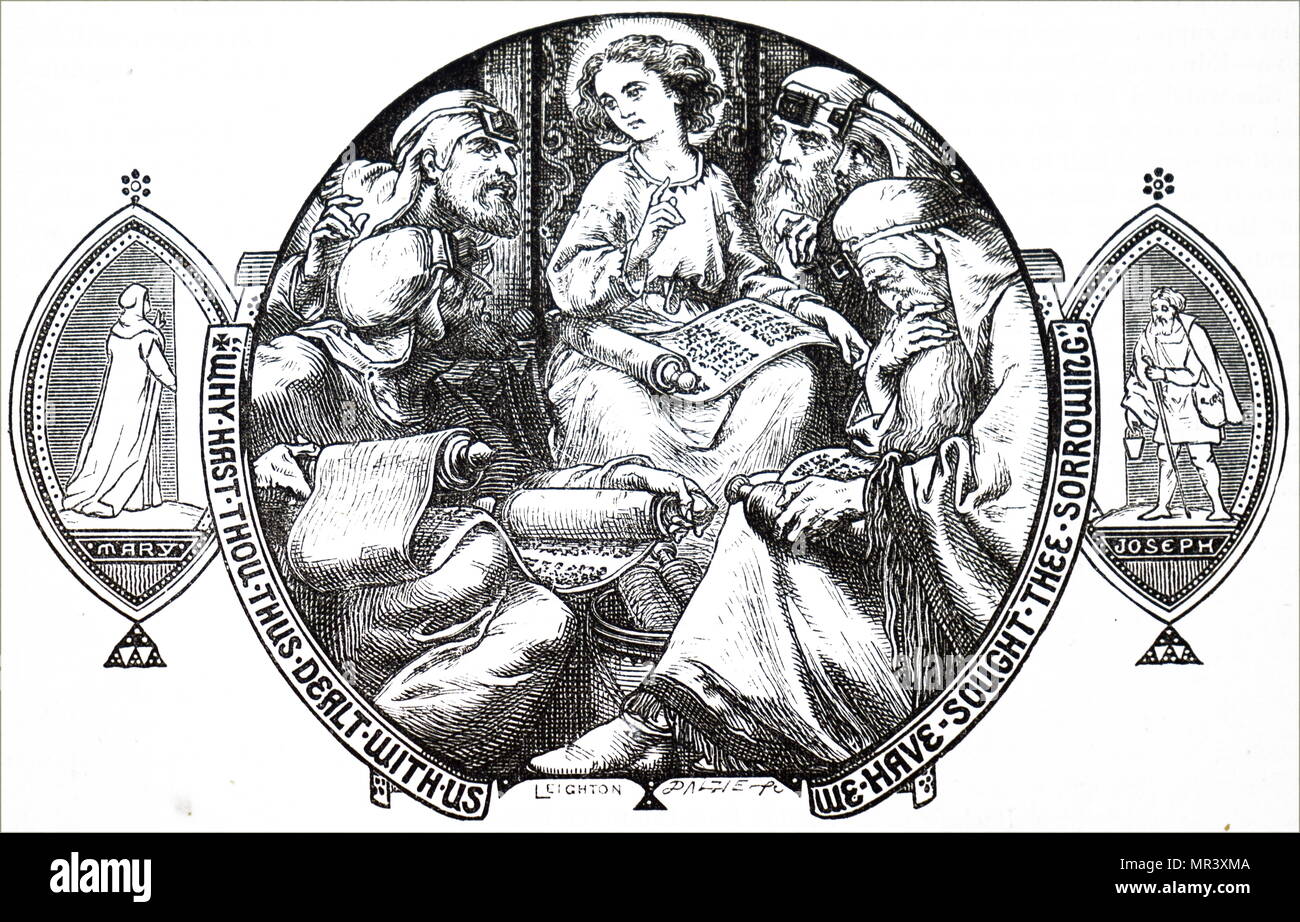 Jesus reading scroll hi-res stock photography and images - Alamy