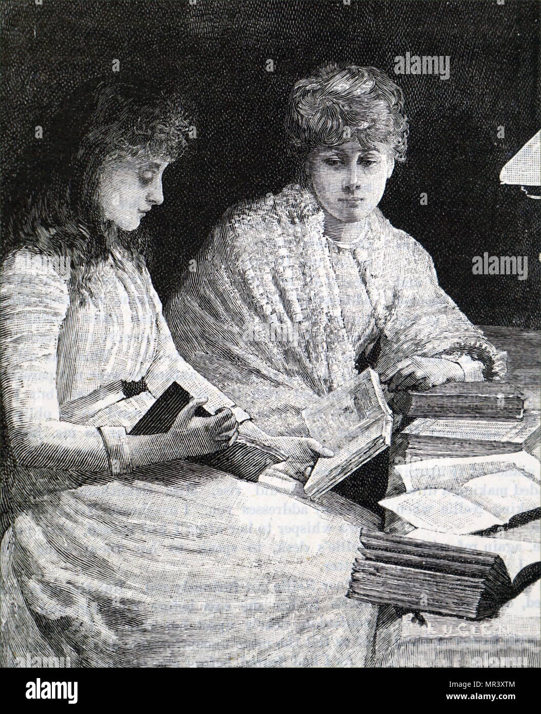 Women reading 19th century hi-res stock photography and images - Alamy