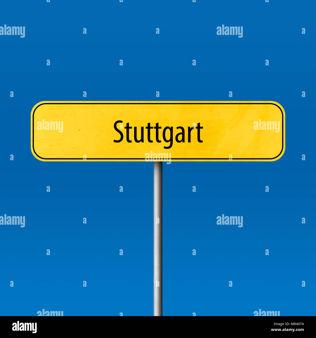 Stuttgart - town sign, place name sign Stock Photo - Alamy