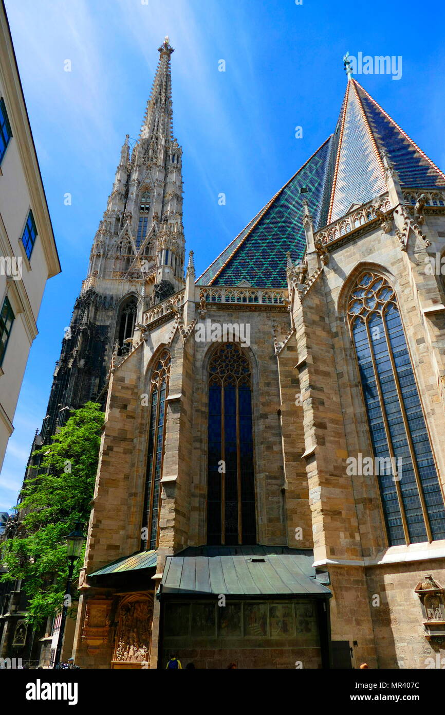 Photograph of the exterior of St. Stephen's Cathedral, (Stephansdom ...