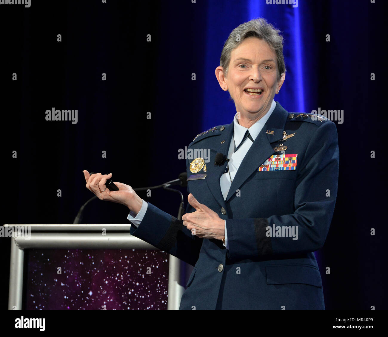 U.S. Air Force Gen. Ellen M. Pawlikowski, Air Force Materiel Command commander, delivers the ...
