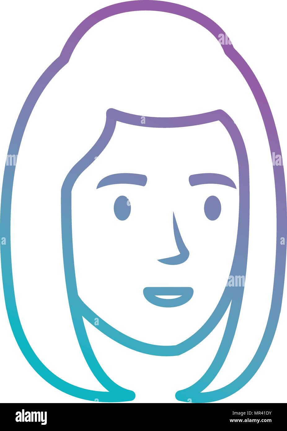 beautiful woman head avatar character Stock Vector Image & Art - Alamy