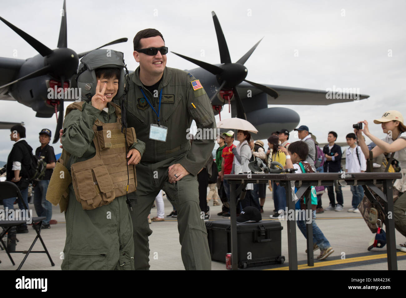 Japanese locals interact with U.S. Marines during the 41st Japan ...