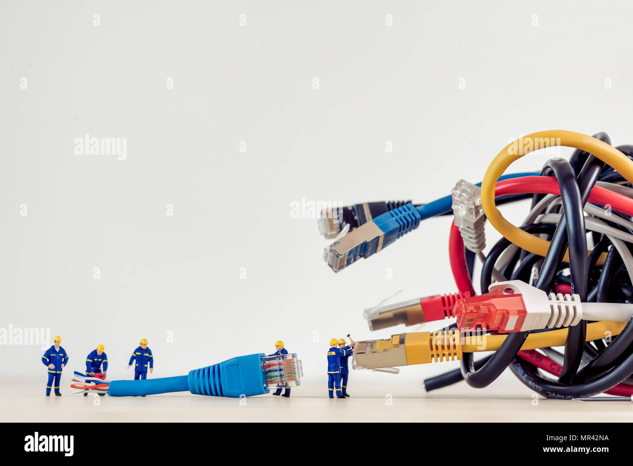 Bunch ethernet cables hi-res stock photography and images - Alamy