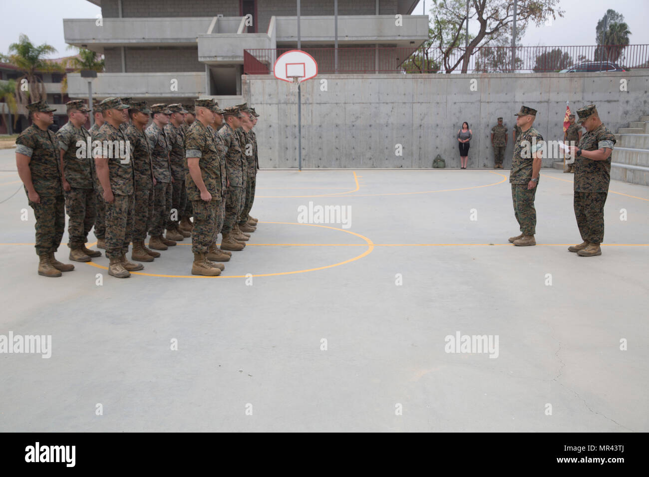 Marine Corps Col. George Schreffler, commanding officer, 5th Marine ...
