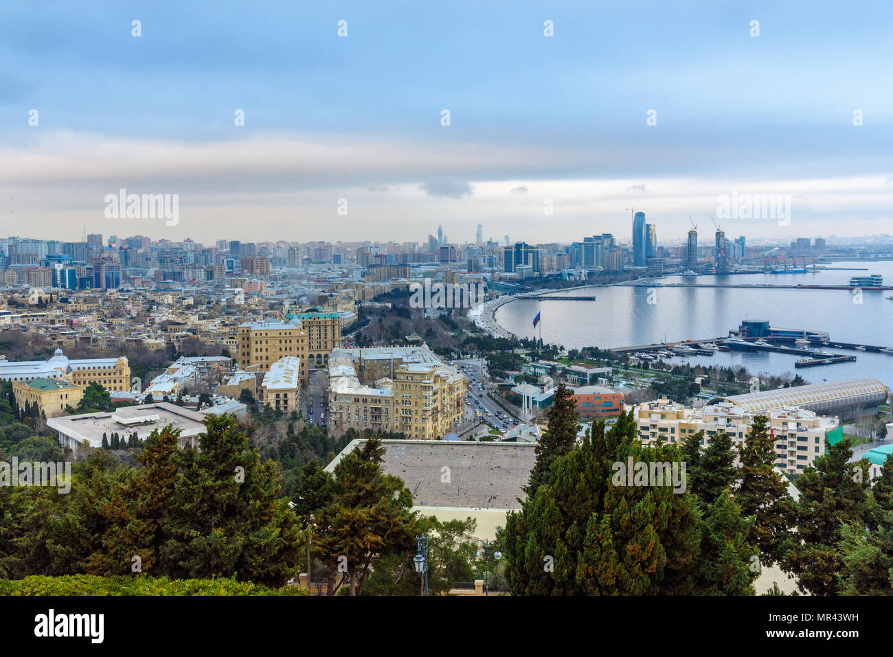 Baku azerbaijan aerial hi-res stock photography and images - Alamy