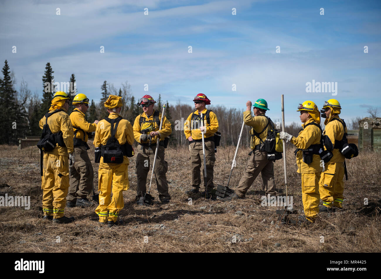 Firefighting personnel, assigned to the 673d Civil Engineer Squadron ...