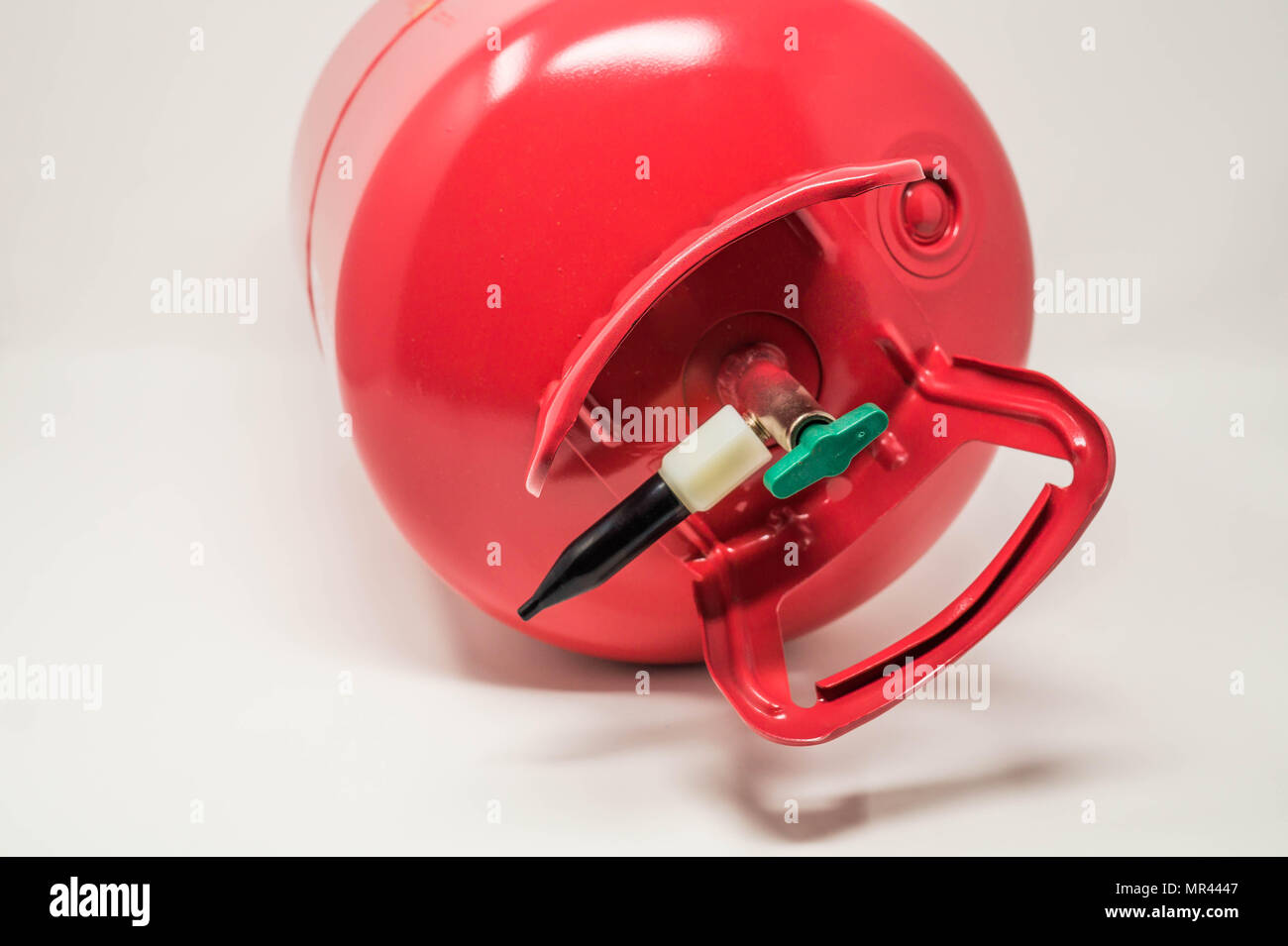Red Gas Canister.Red gas cylinder isolated on white Stock Photo - Alamy