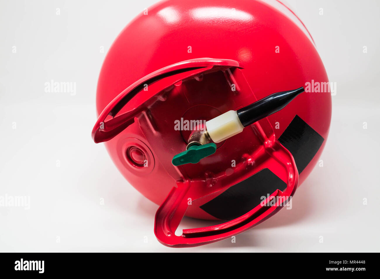Red Gas Canister.Red gas cylinder isolated on white Stock Photo - Alamy