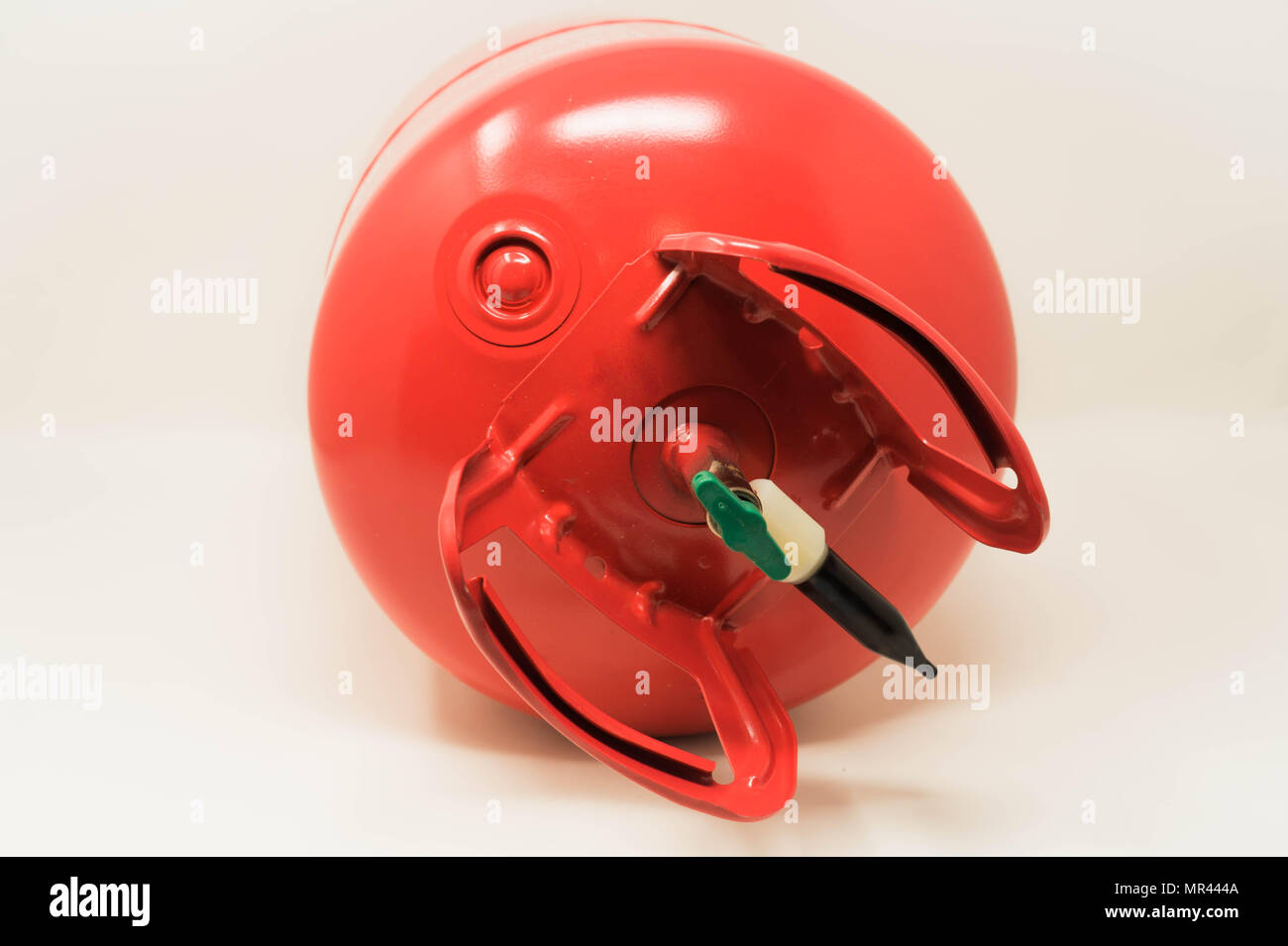 Red Gas Canister.Red gas cylinder isolated on white Stock Photo - Alamy