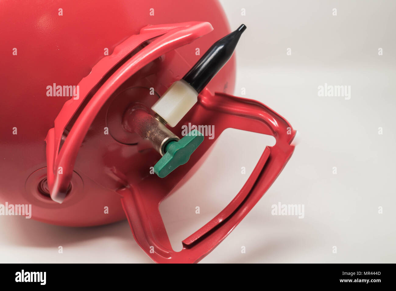 Red Gas Canister.Red gas cylinder isolated on white Stock Photo - Alamy