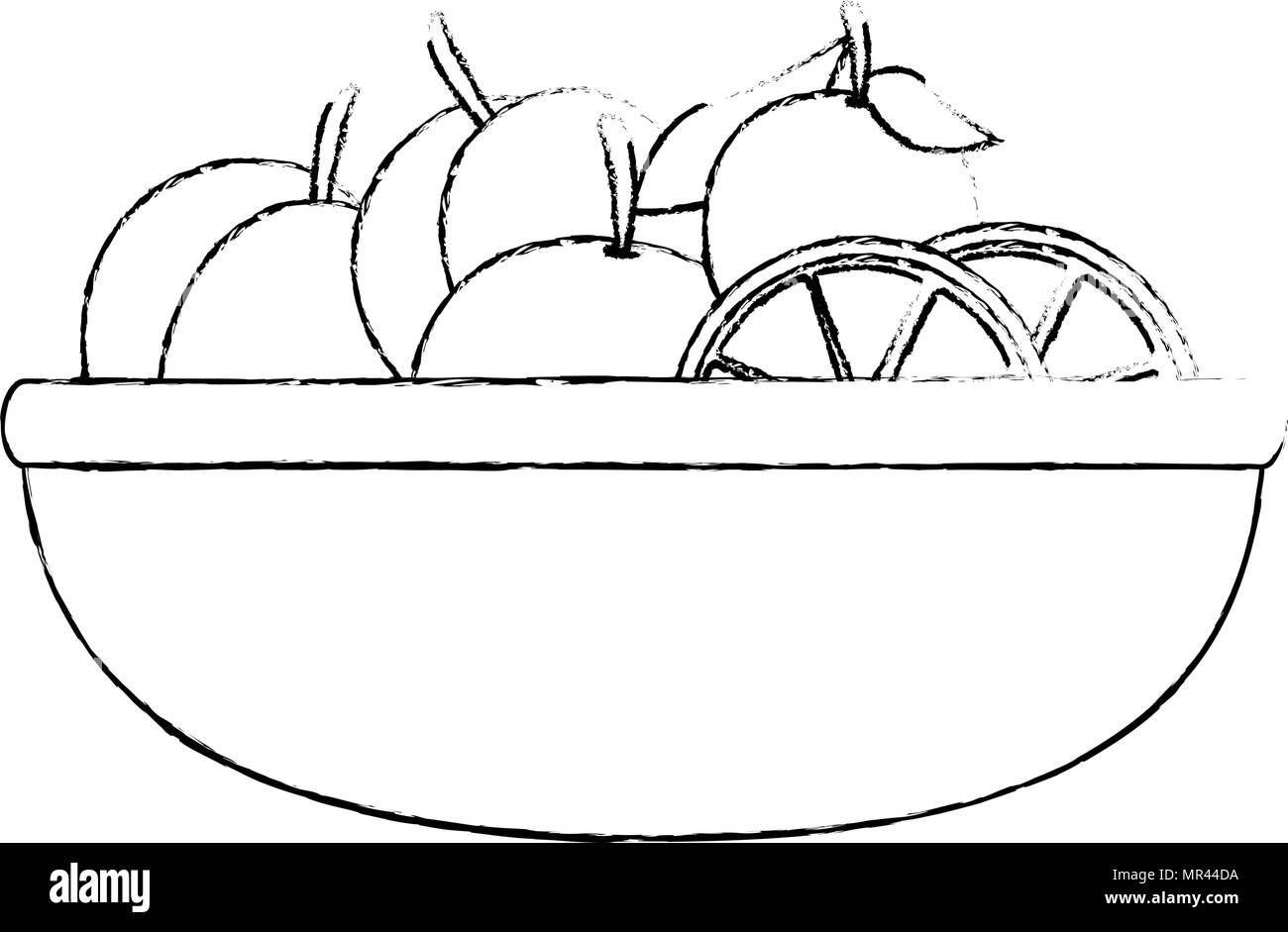 Oranges in bowl Black and White Stock Photos & Images - Alamy