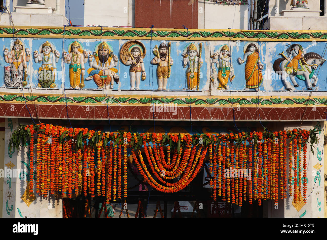 India, Bihar, Gaya, Images of Hindu gods and deities at Vishnupad ...