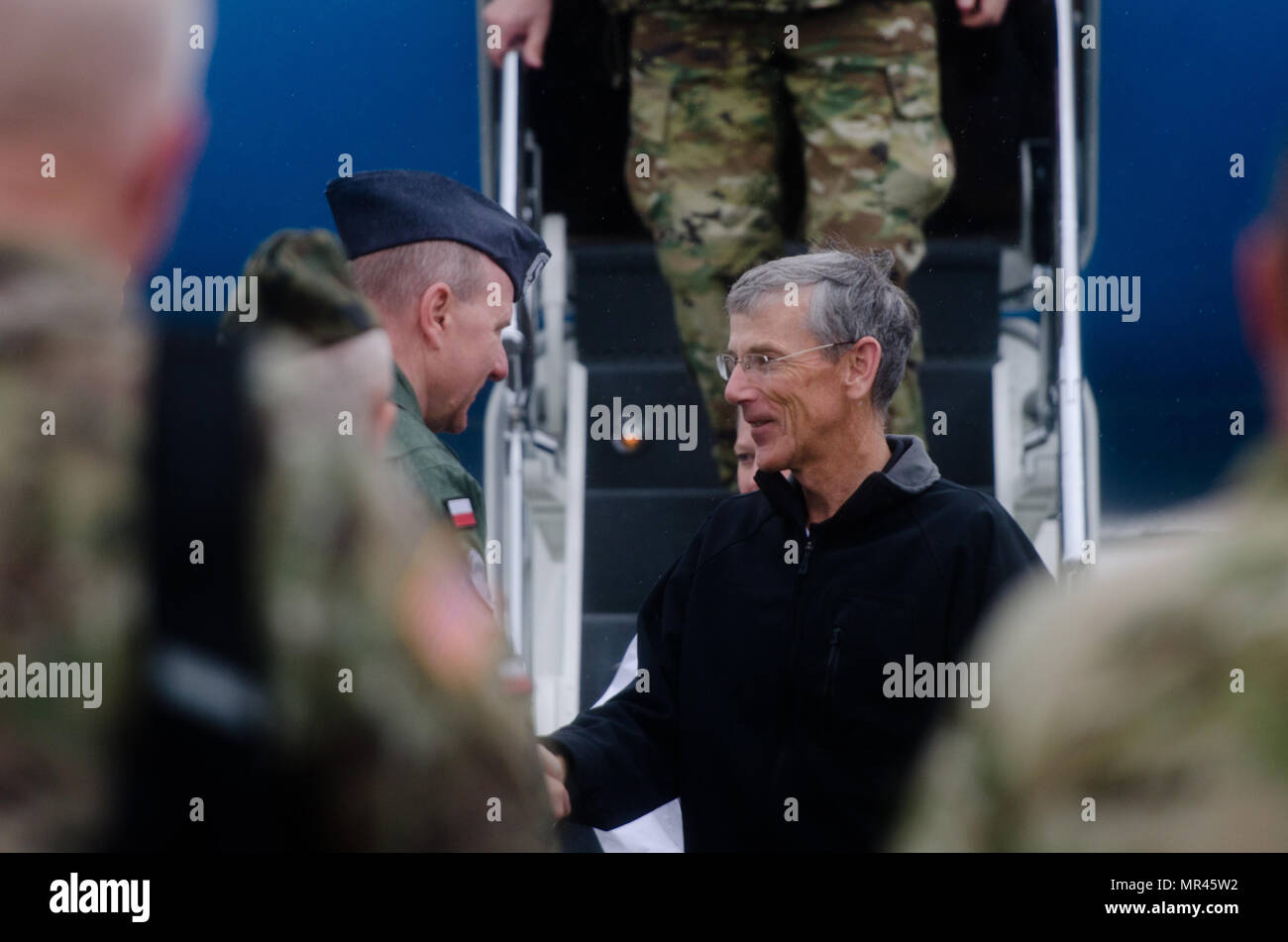 Acting Secretary of the Army, Mr. Robert M. Speer, greets a Polish ...