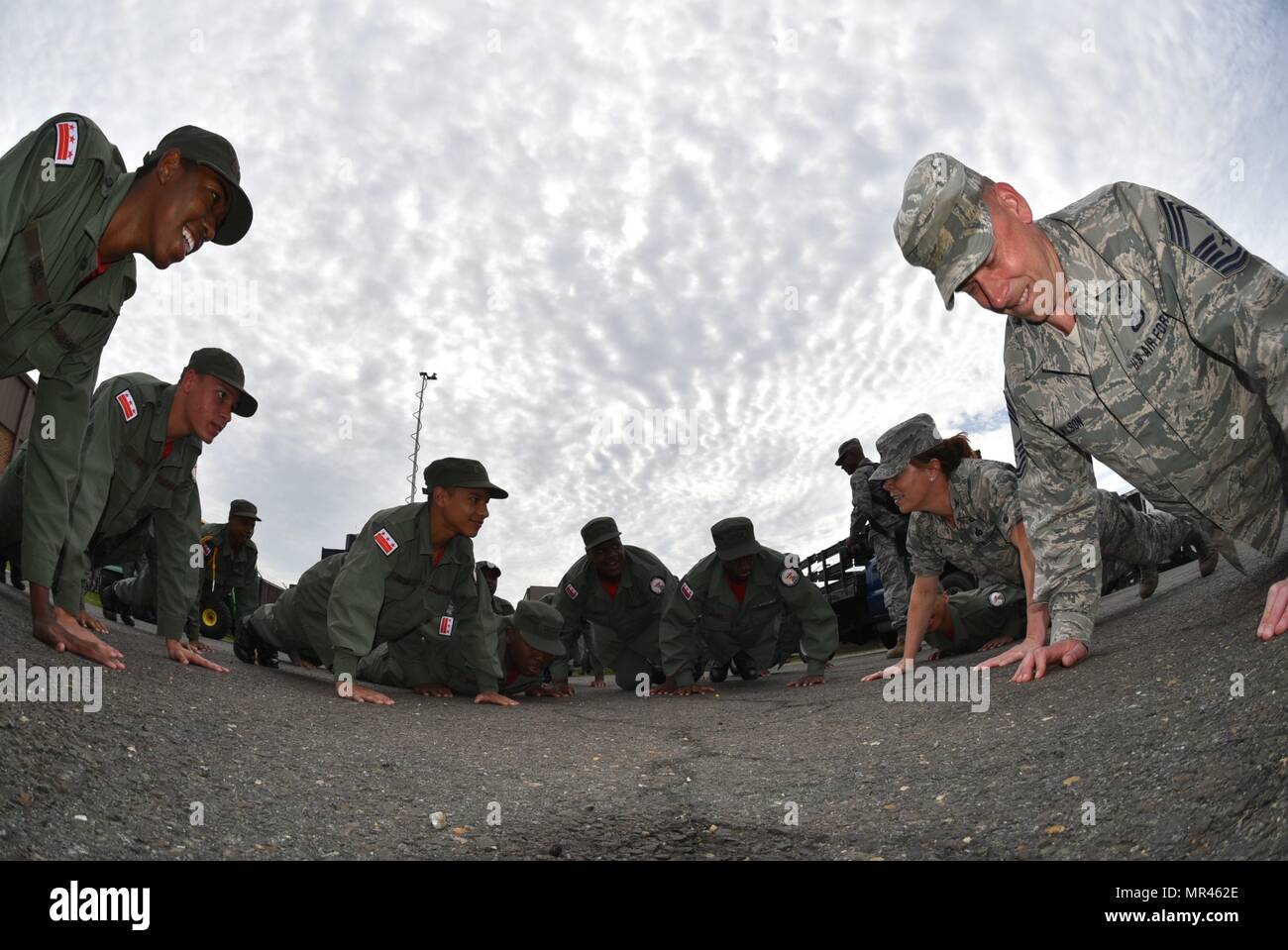 113th Force Support Squadron Commander, Lt. Col. Sandy Smith (right ...