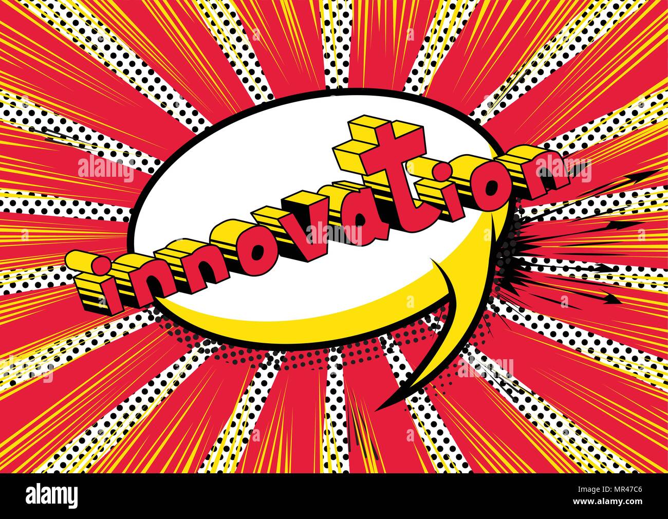 Innovation - Comic book words on abstract background Stock Vector Image ...