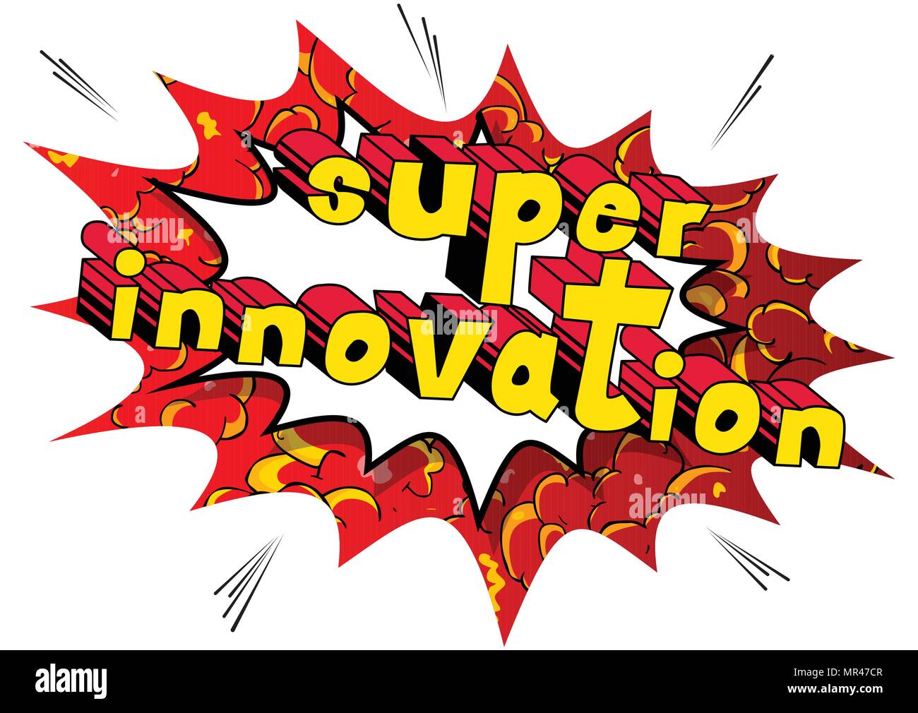 Super Innovation - Comic book words on abstract background Stock Vector ...