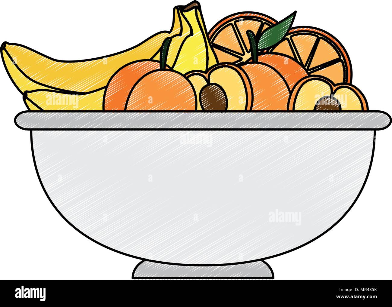 delicious set fruits in bowl healthy food Stock Vector Image & Art - Alamy