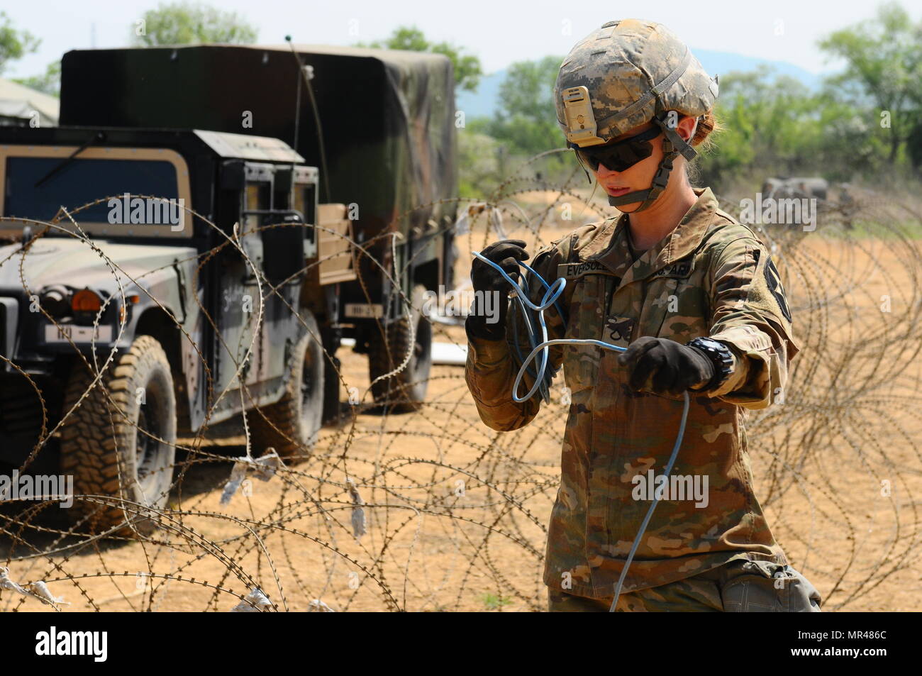 Pfc. Sadie Eversole, a Pomona, Kan. Native, assigned to 579th Signal ...