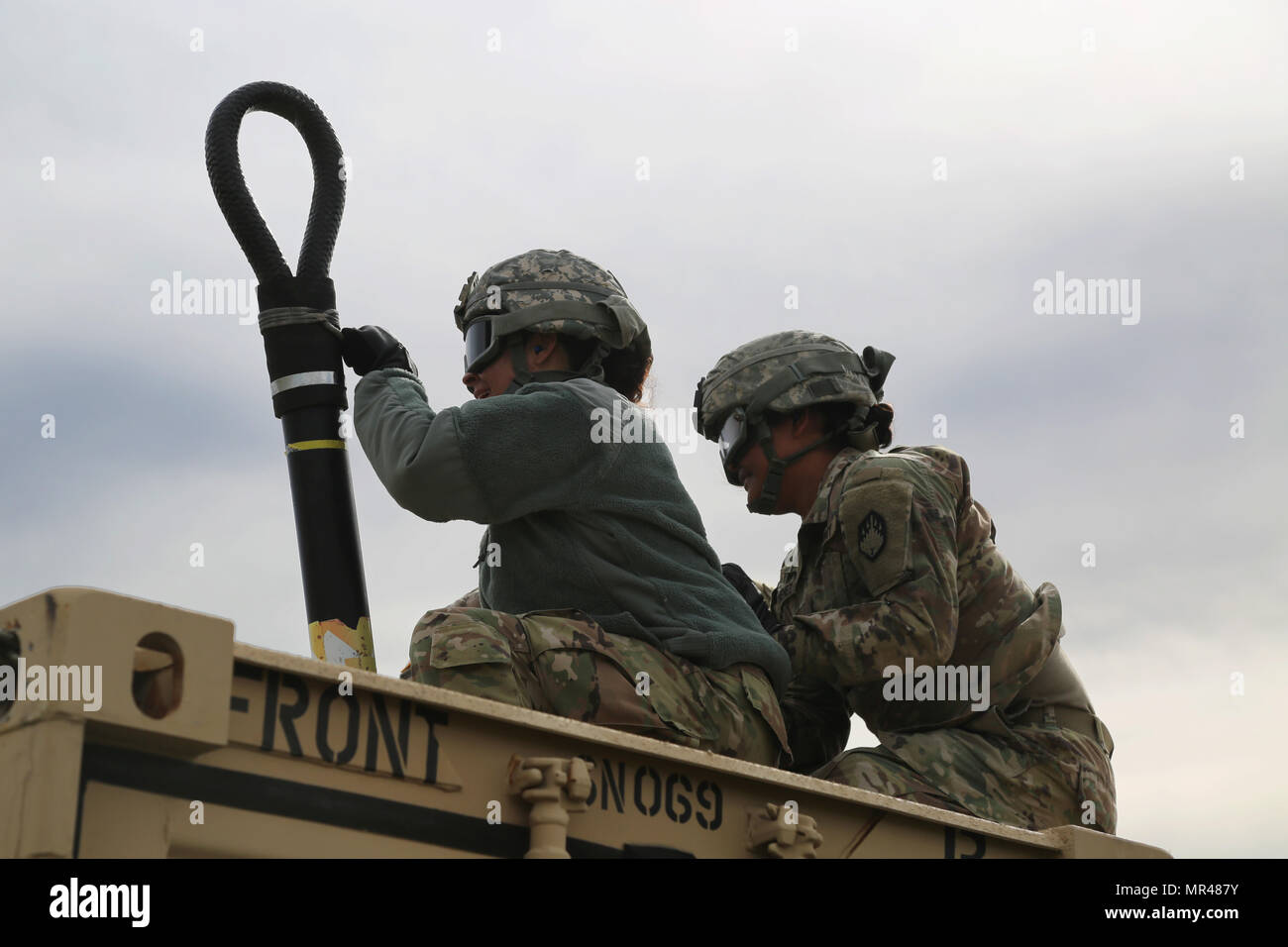 U.S. Soldiers from 92nd Chemical Company, 33rd Chemical Battalion, 48th ...