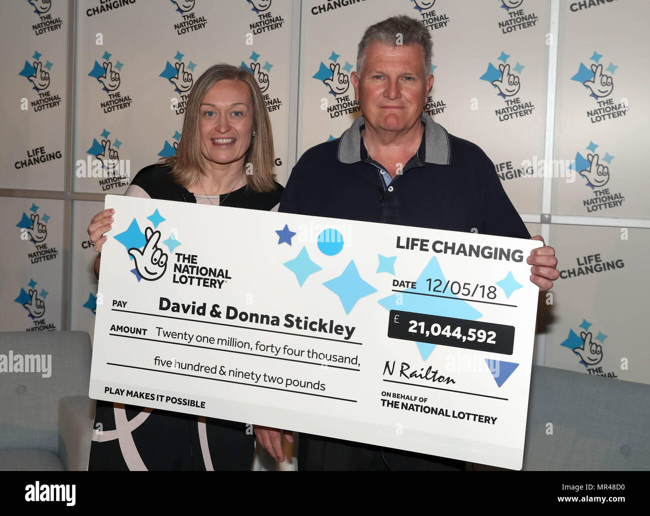 Married couple Donna and David Stickley from Slough celebrates their £ ...