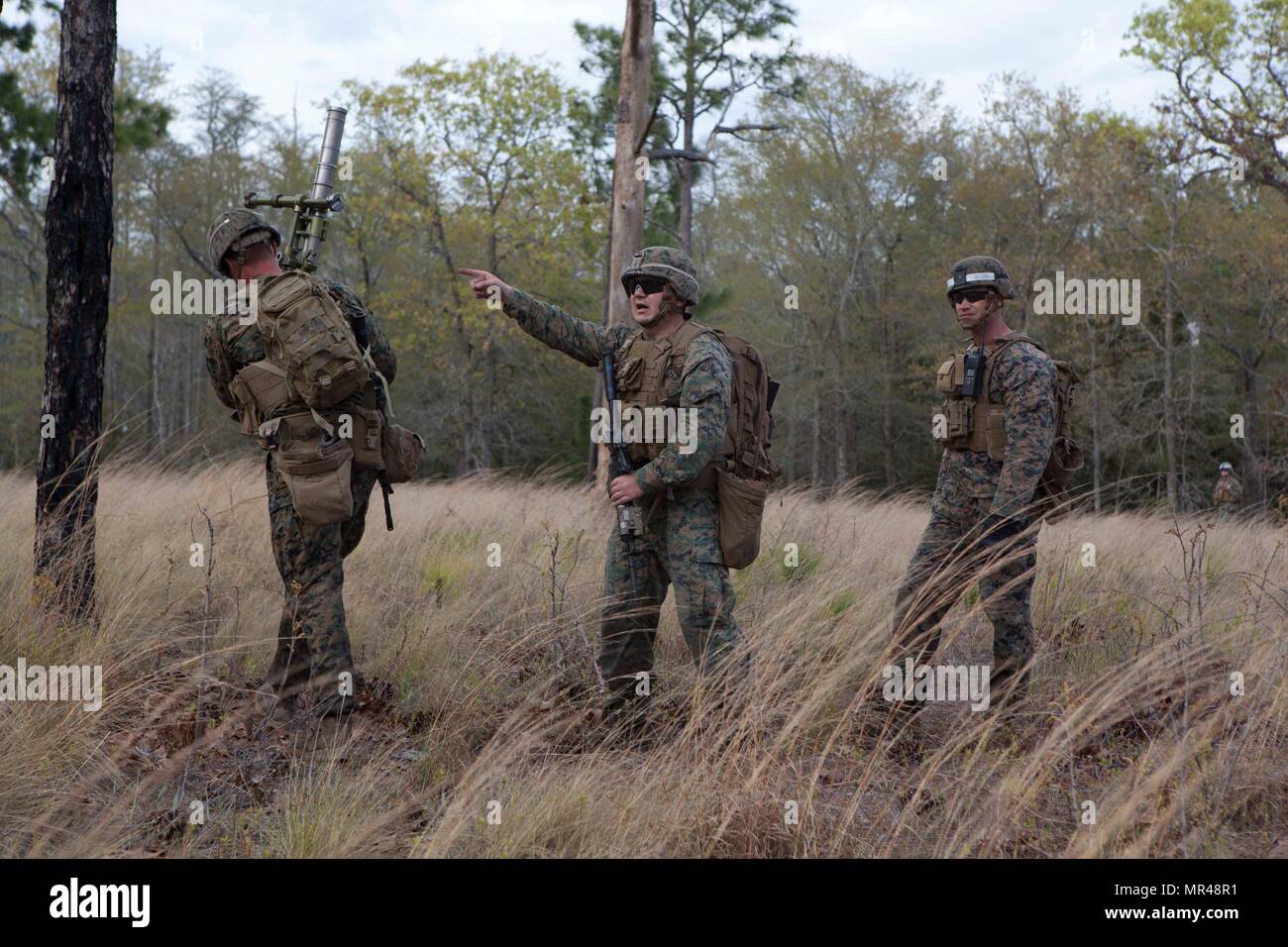 A U.S. Marine assigned to the School of Infantry-East (SOI-E) Avanced ...