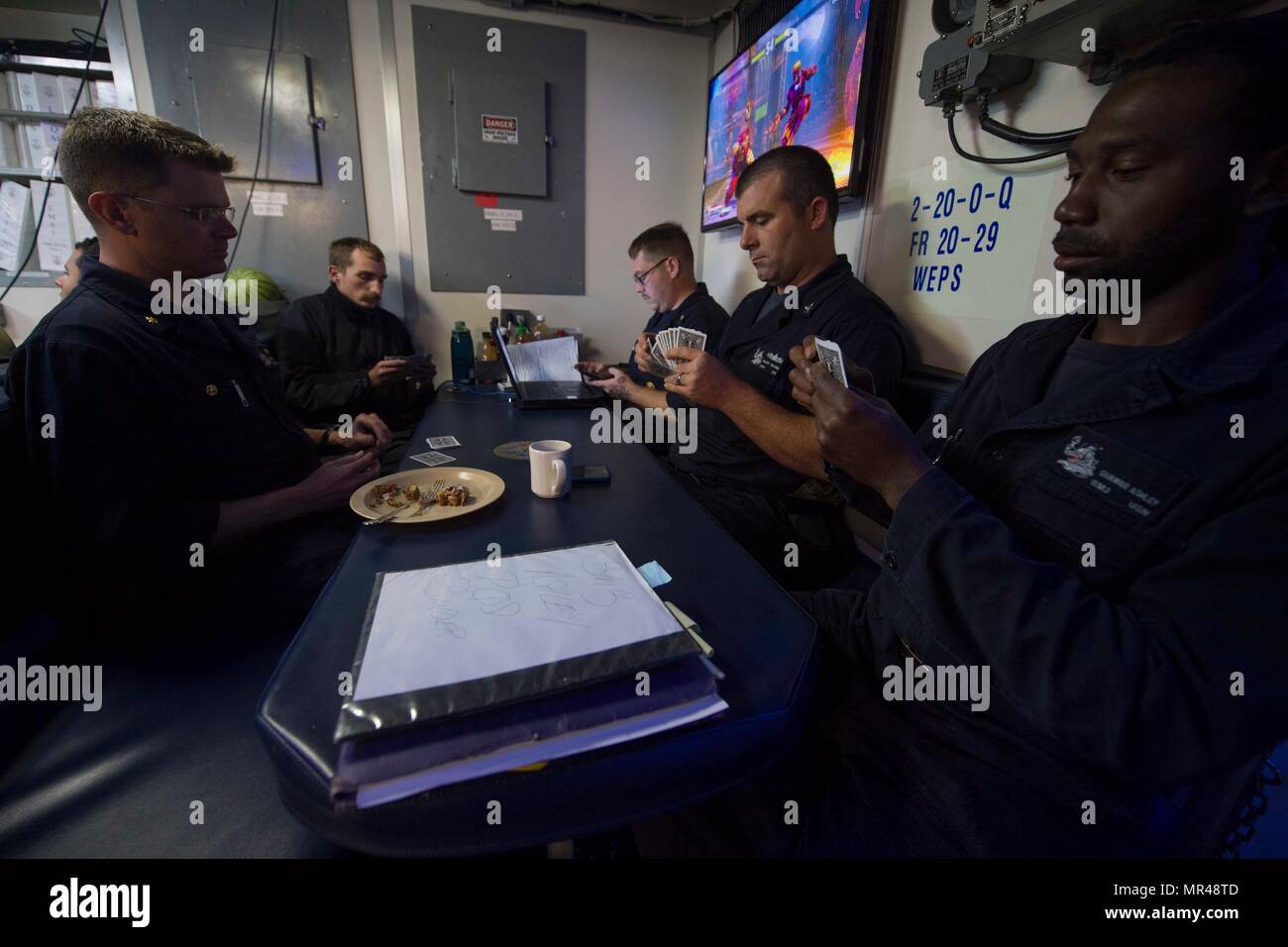CARIBBEAN SEA (May 01, 2017) - Sailors assigned to the Cyclone-class ...