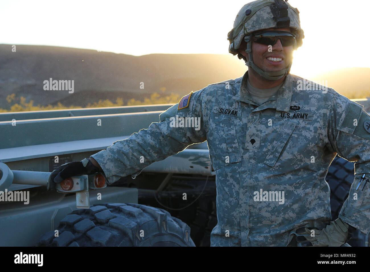 Spc. Melvin Slovak, a motor transport operator with the 110th Support ...