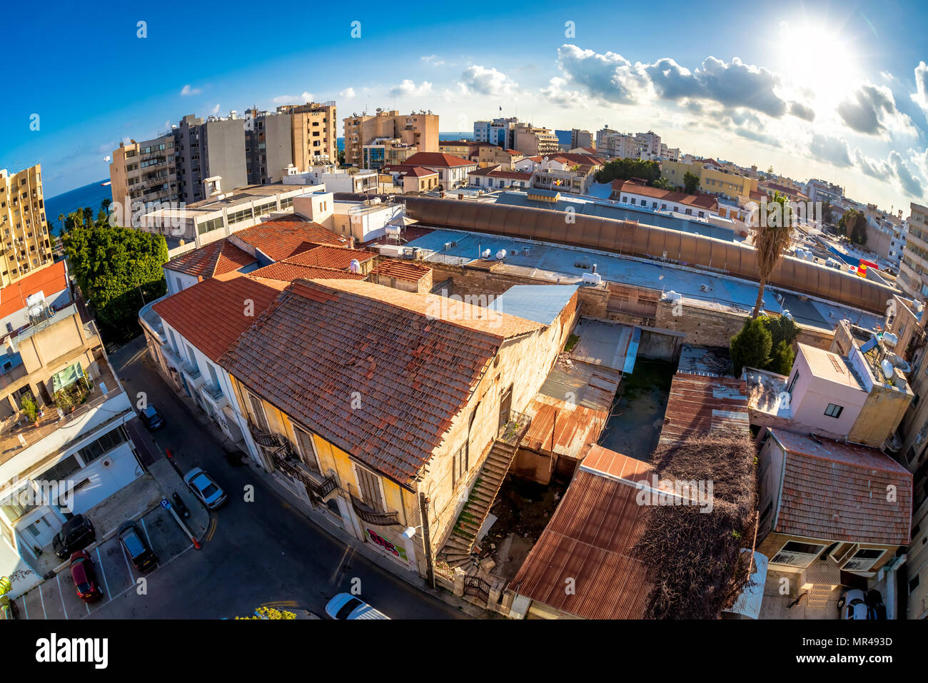 Panoramic view of Limassol Old Town. Cyprus Stock Photo - Alamy