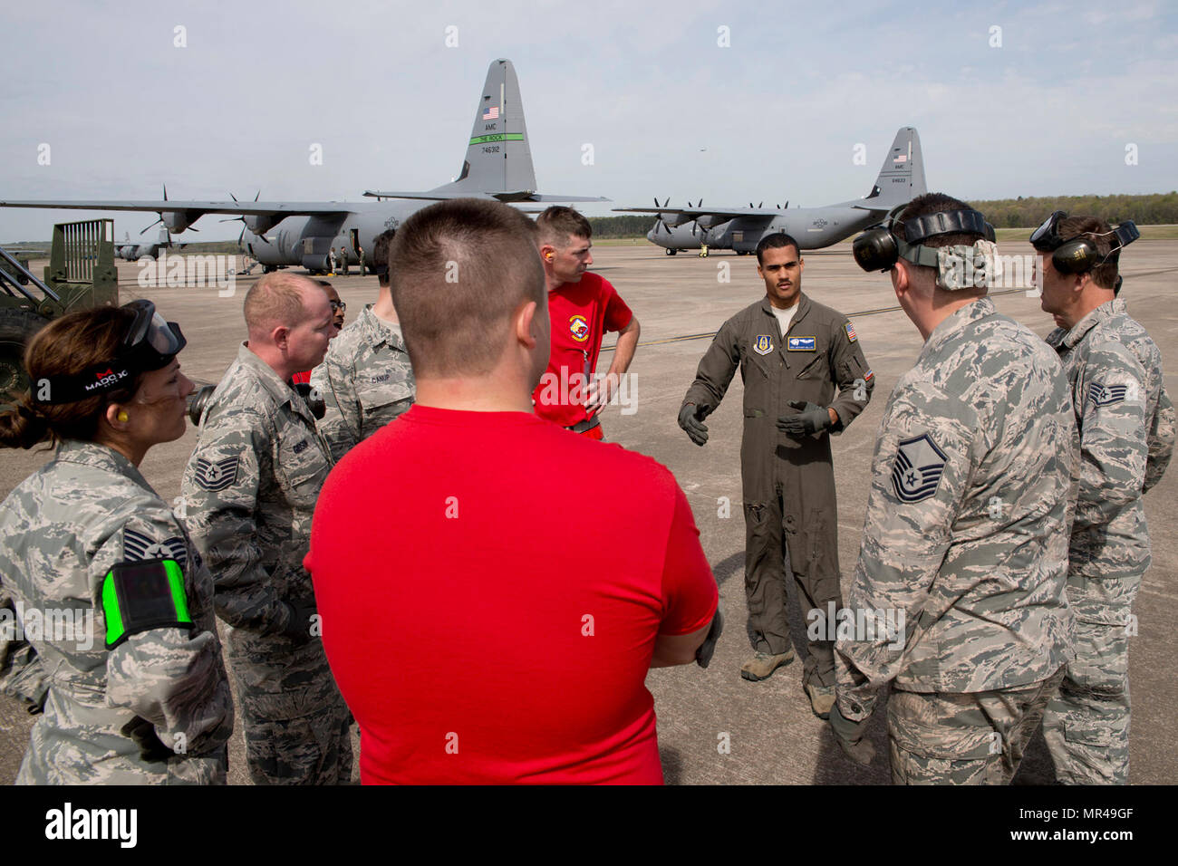 U.S. Air Force Reserve Senior Airman Anthony Miller, loadmaster, 327th ...