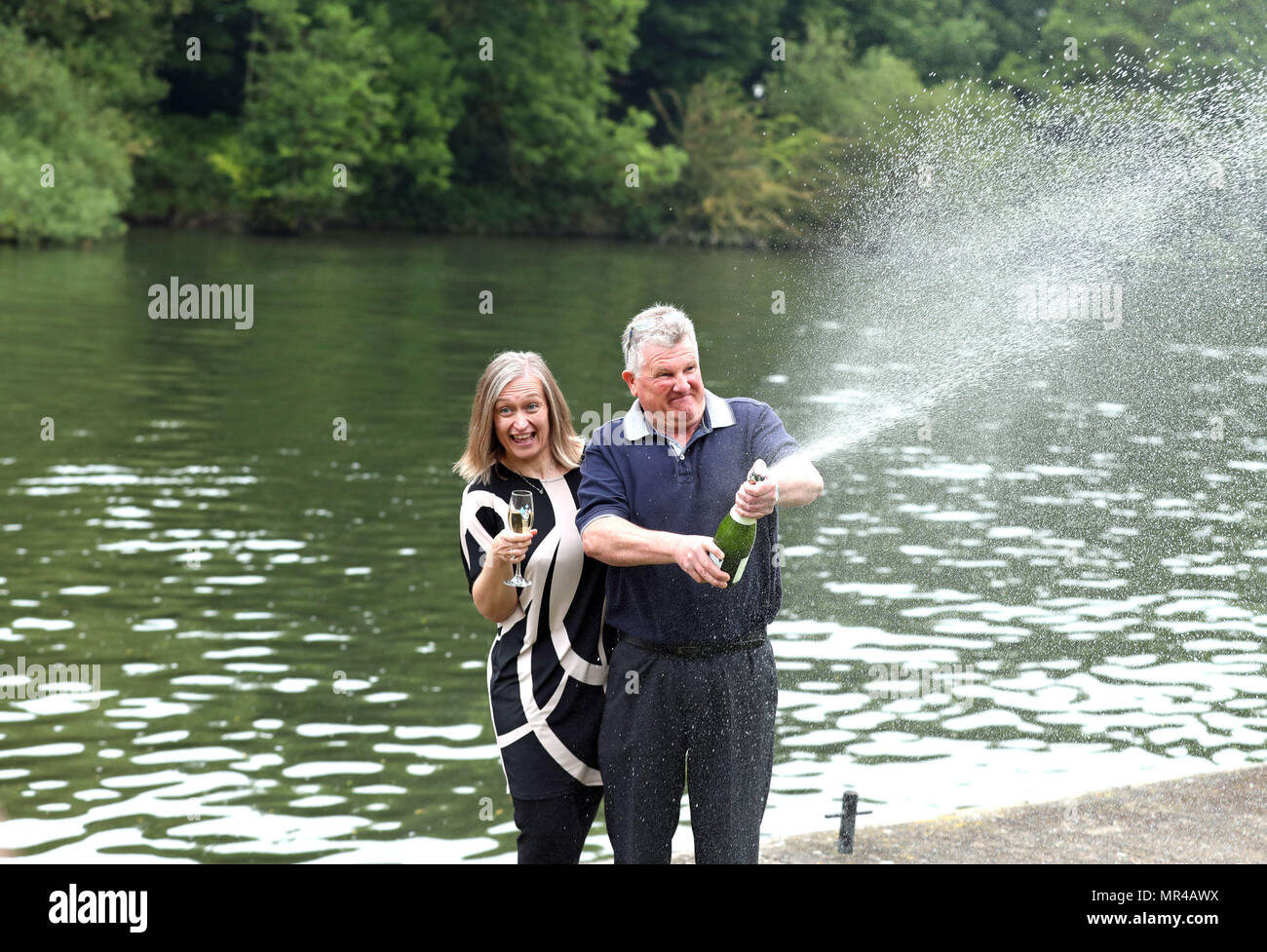 Married couple Donna and David Stickley from Slough celebrates their Â£ ...