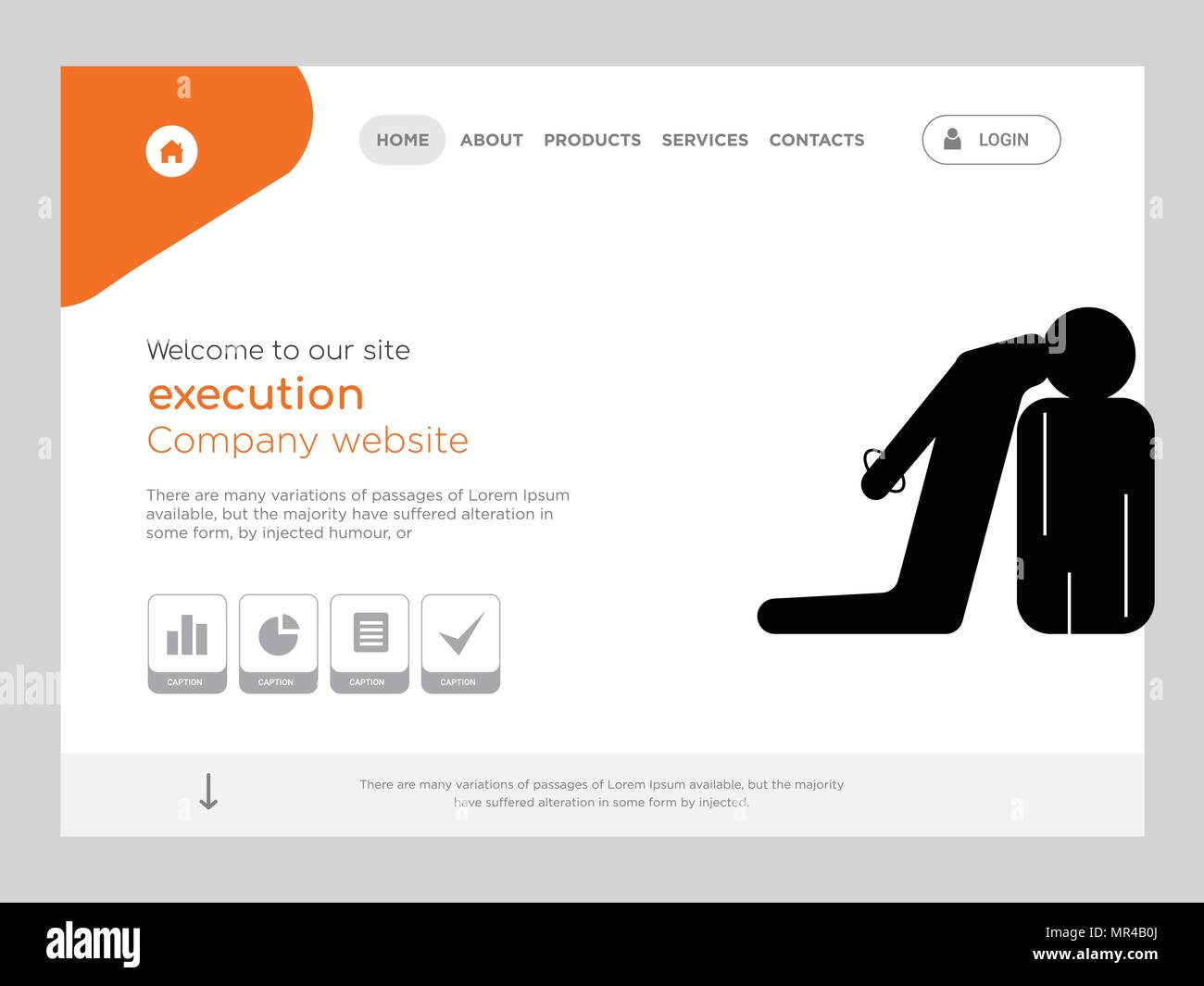 Quality One Page execution Website Template Vector Eps, Modern Web ...