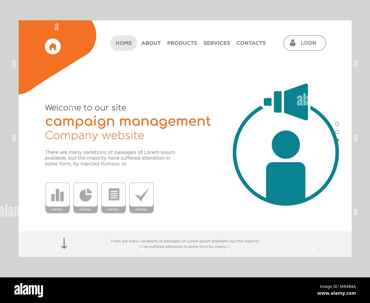Quality One Page campaign management Website Template Vector Eps ...