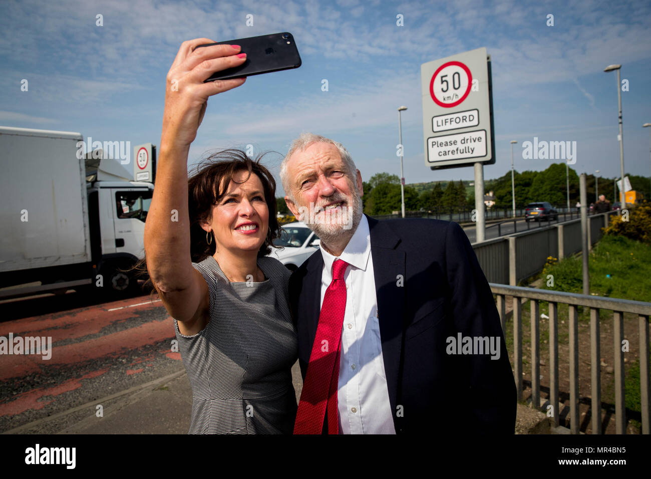 Labour leader Jeremy Corbyn takes a selfie with Professor Deirdre ...