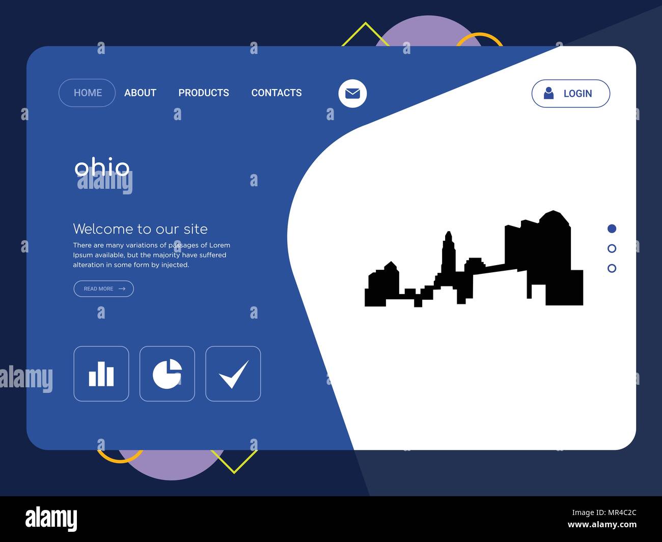 Columbus ohio city skyline silhouette hi-res stock photography and ...