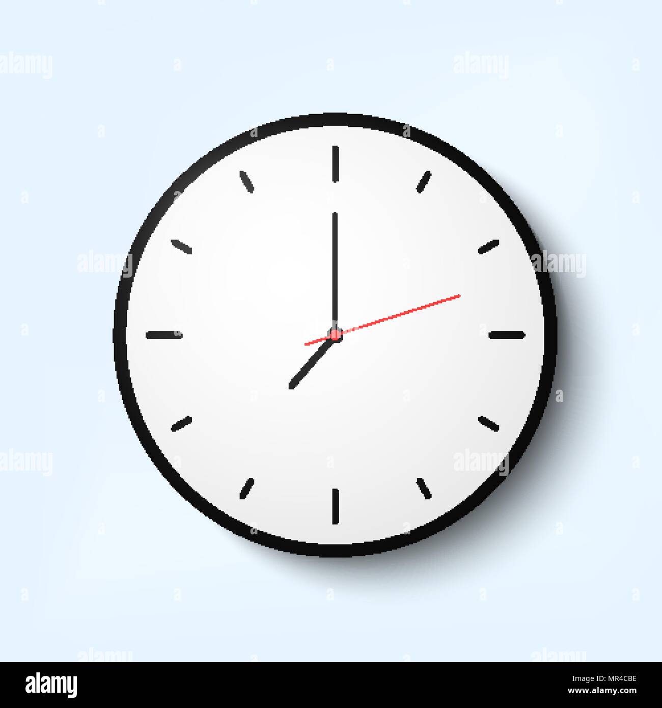 Light wall clock with thin time arrows Stock Vector Image & Art - Alamy