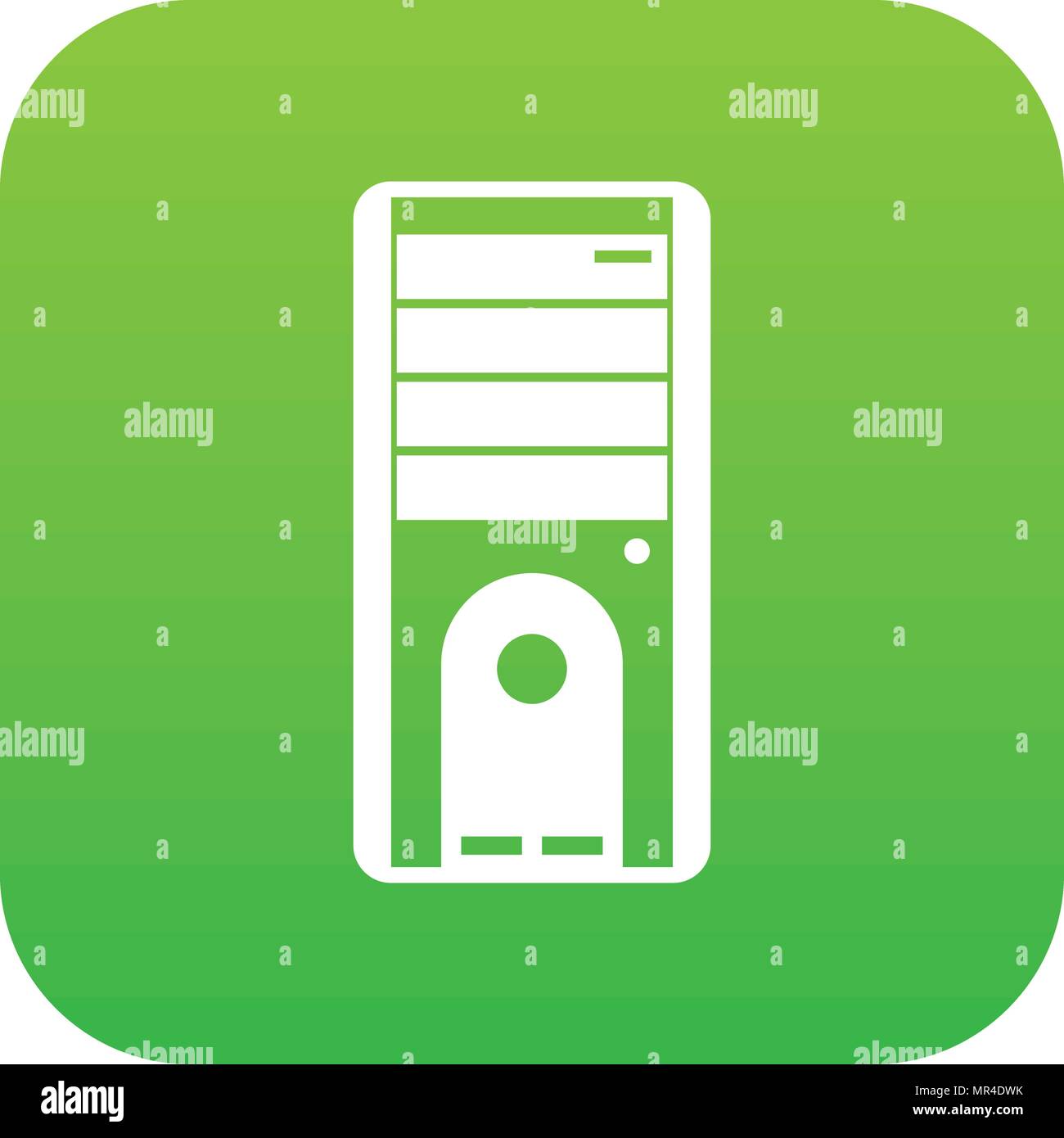 Computer system unit icon digital green Stock Vector Image & Art - Alamy