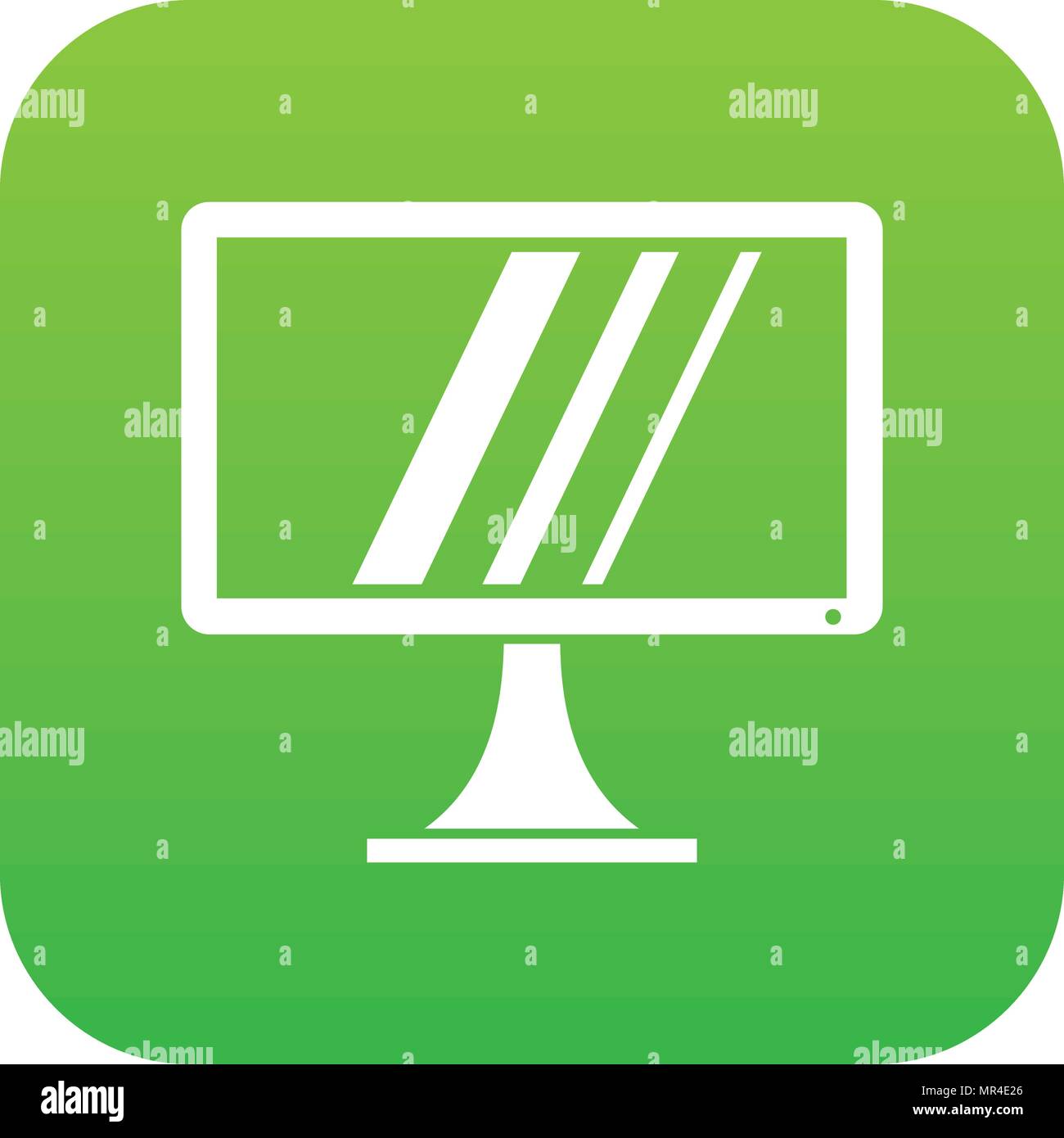 Computer monitor icon digital green Stock Vector Image & Art - Alamy