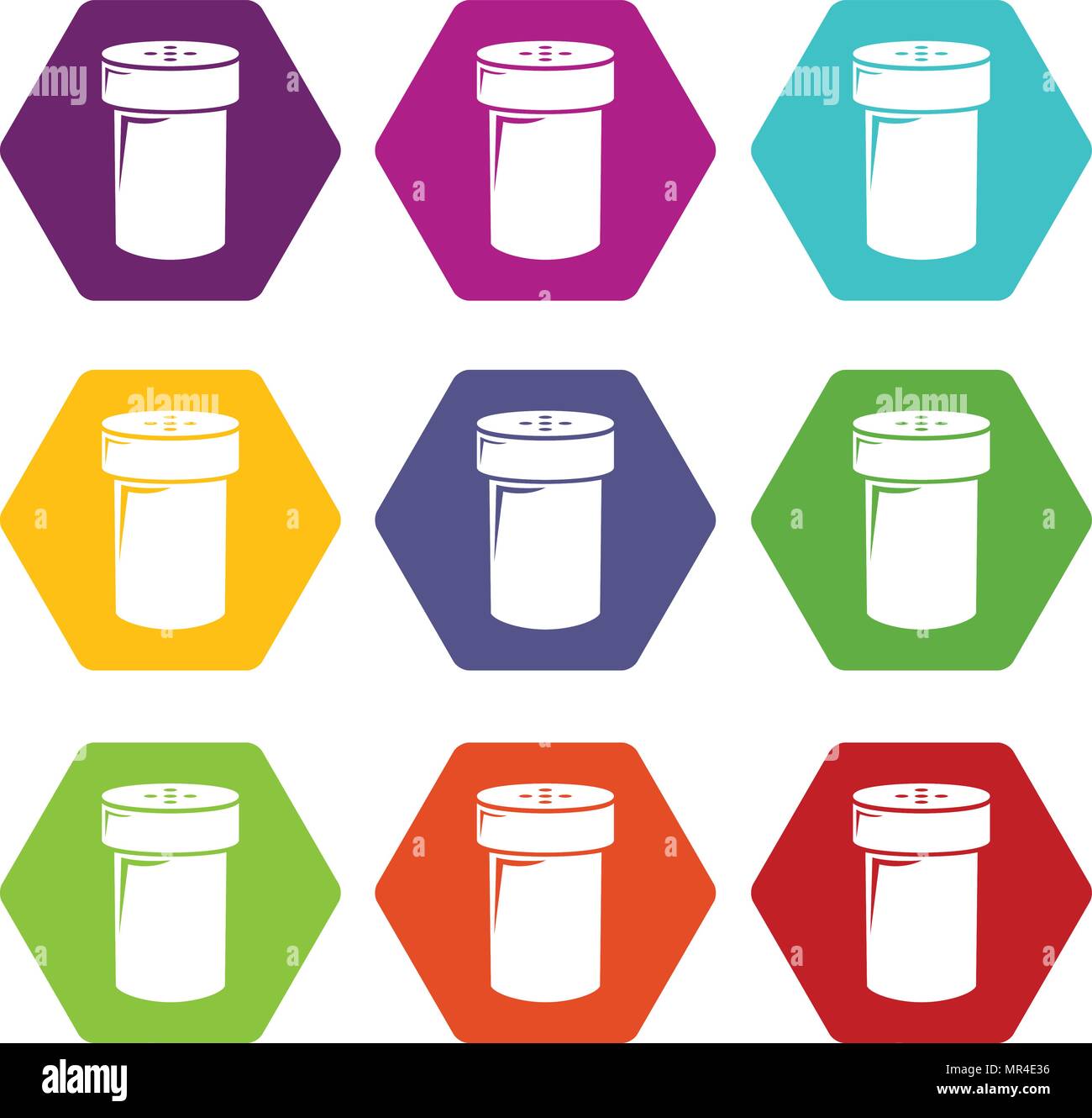 Salt shaker icons set 9 vector Stock Vector Image & Art - Alamy