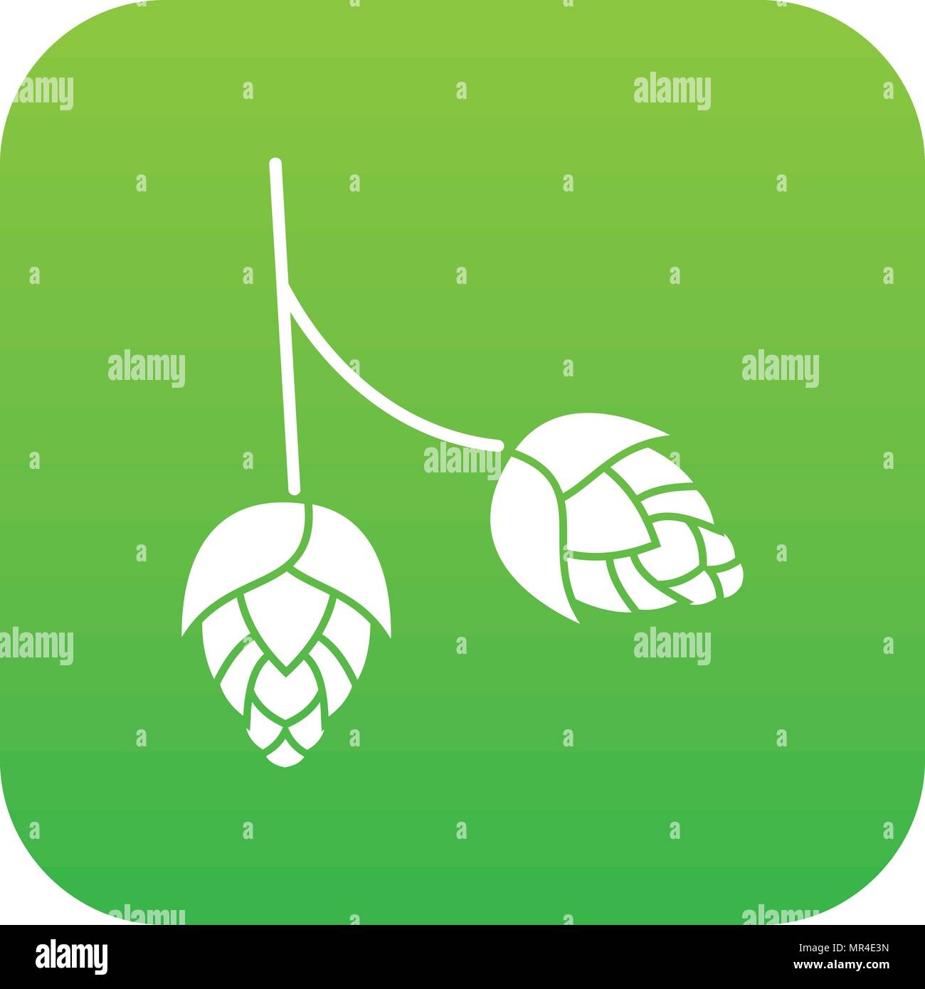 Branch of hops icon digital green Stock Vector Image & Art - Alamy
