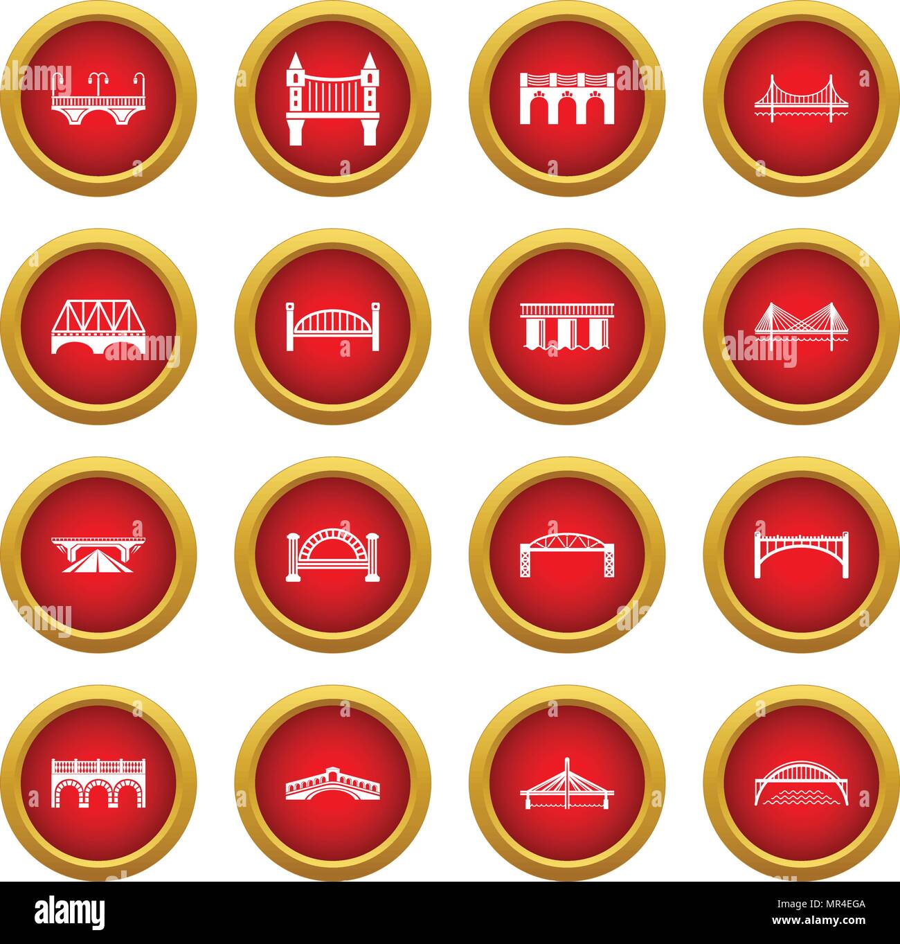 Bridge icons set, simple style Stock Vector Image & Art - Alamy
