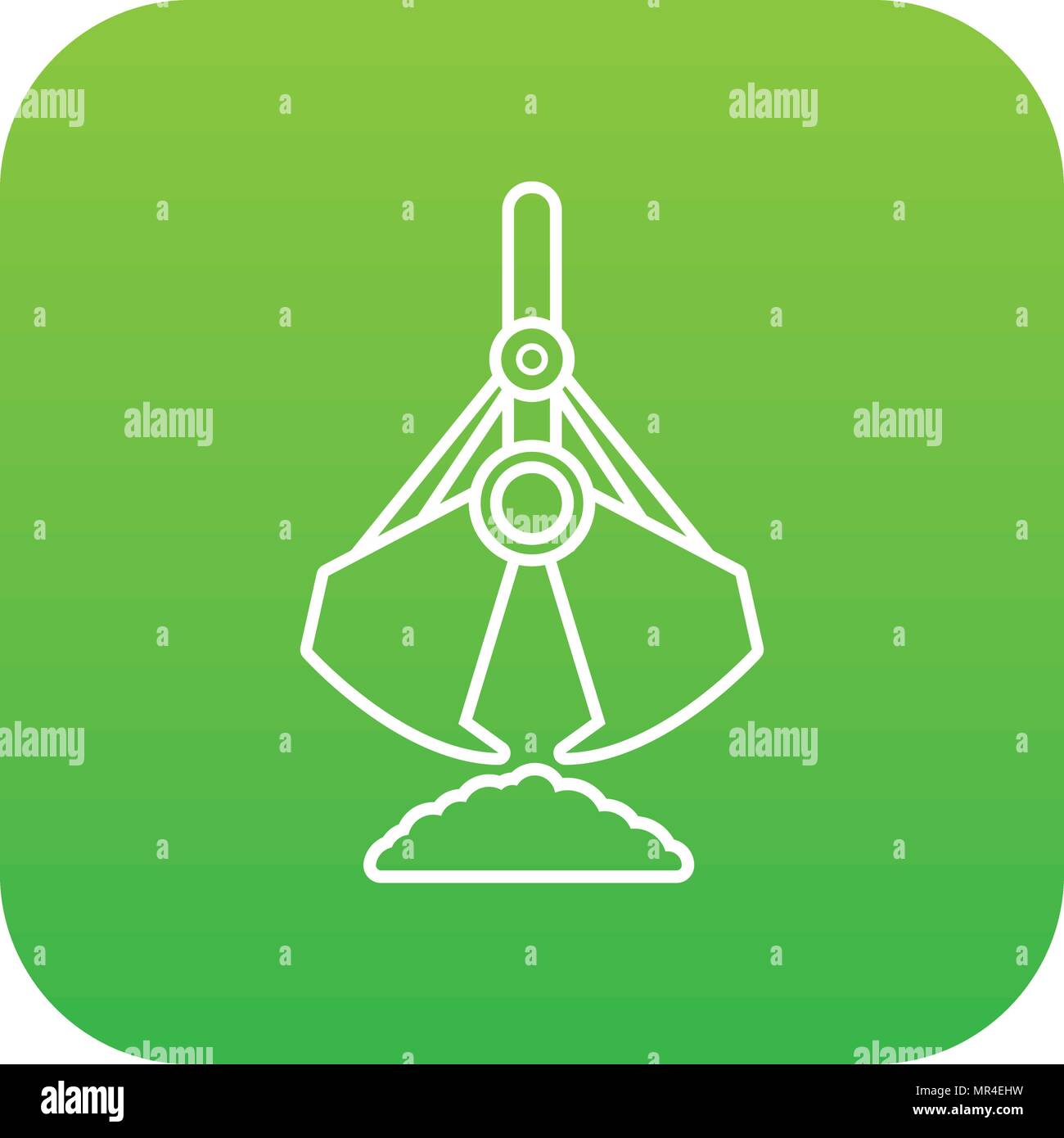 Excavator bucket icon green vector Stock Vector Image & Art - Alamy