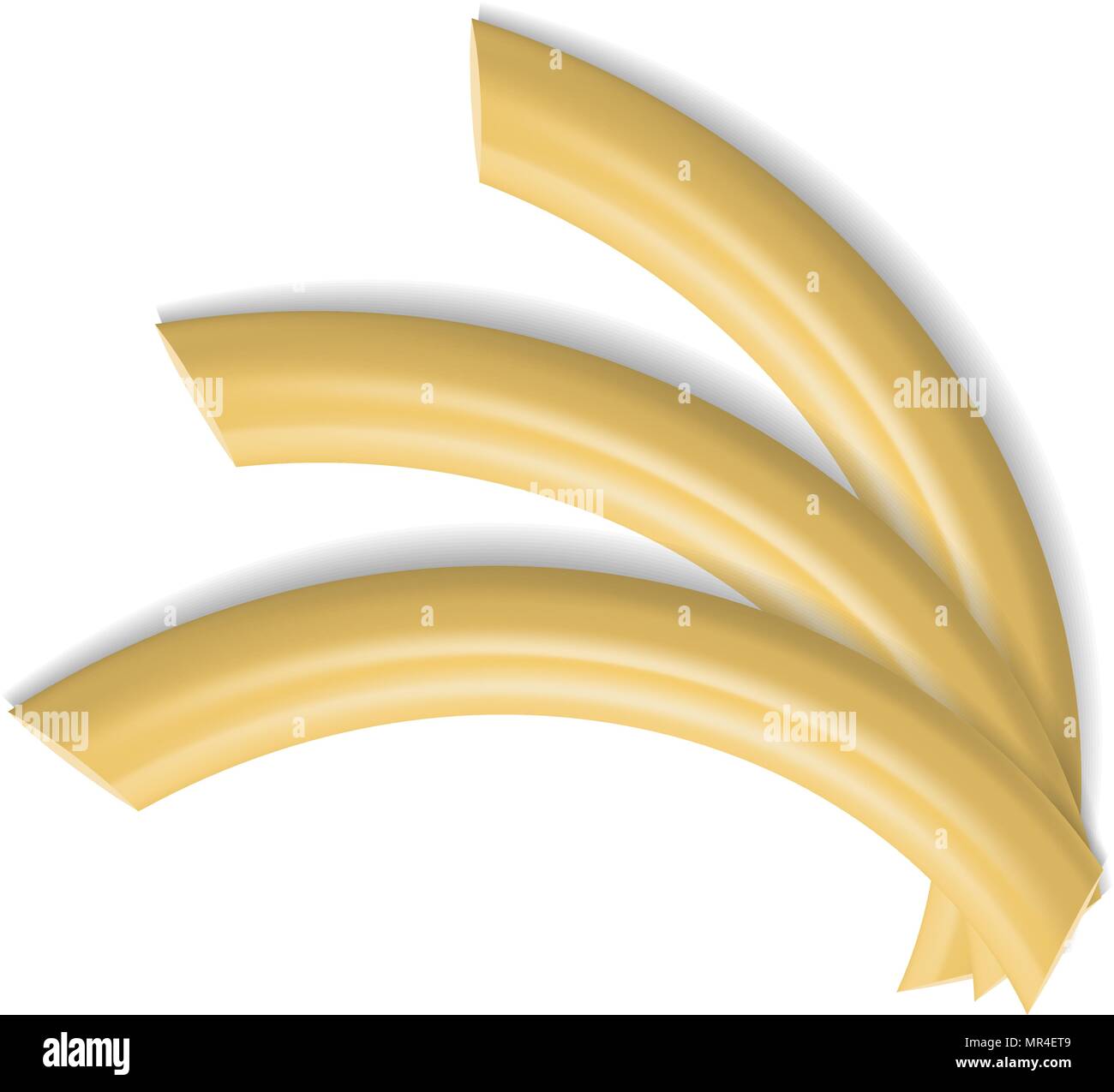 Sedanini rigati pasta mockup, realistic style Stock Vector Image & Art ...