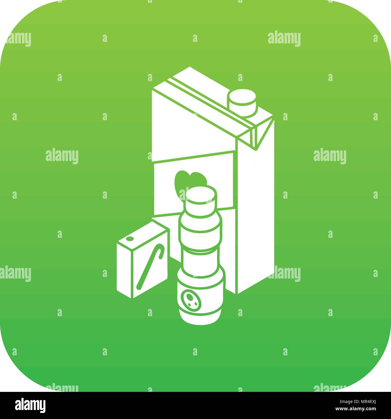 Juice pack icon green vector Stock Vector Image & Art - Alamy