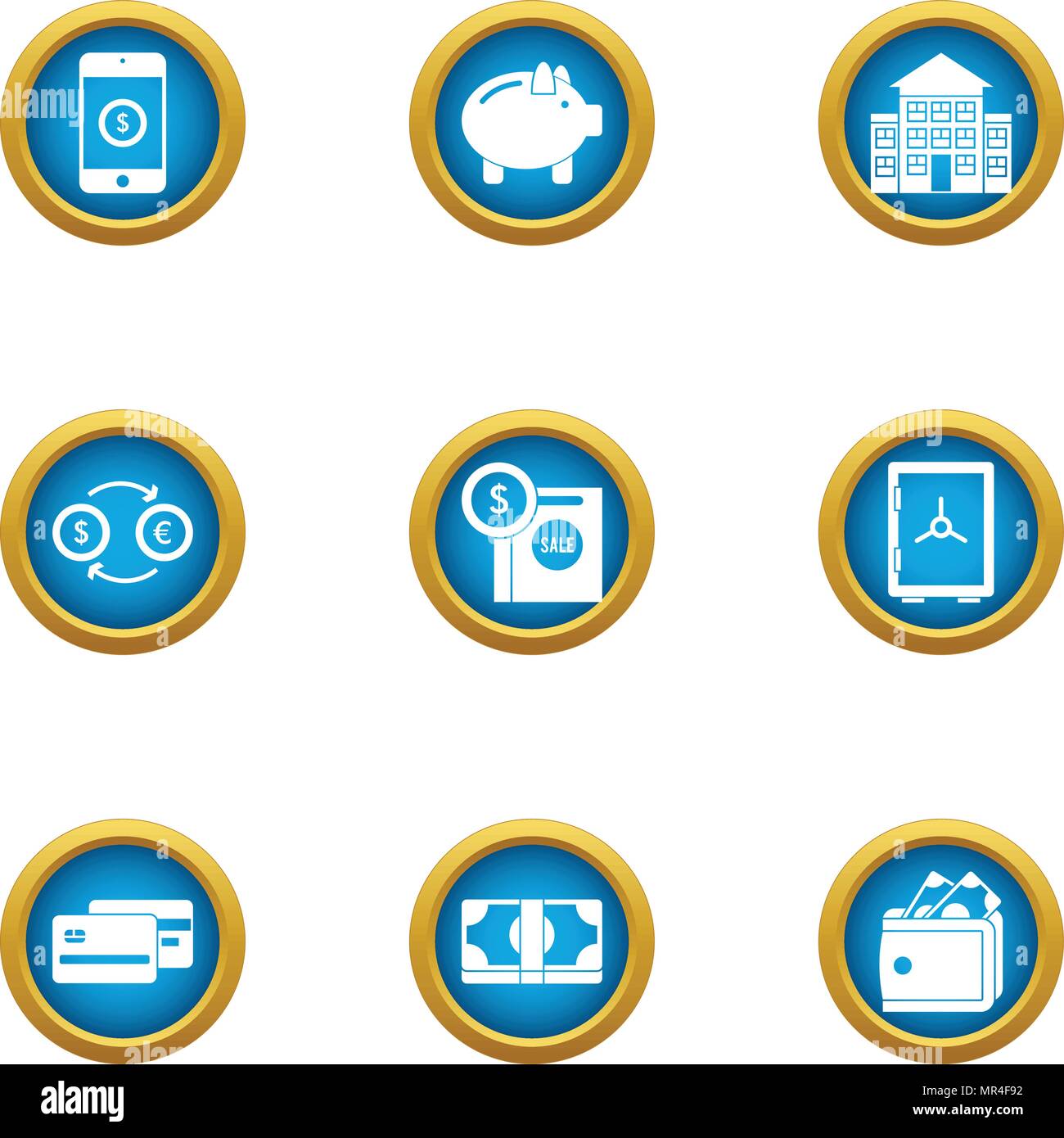 Paid service icons set, flat style Stock Vector Image & Art - Alamy