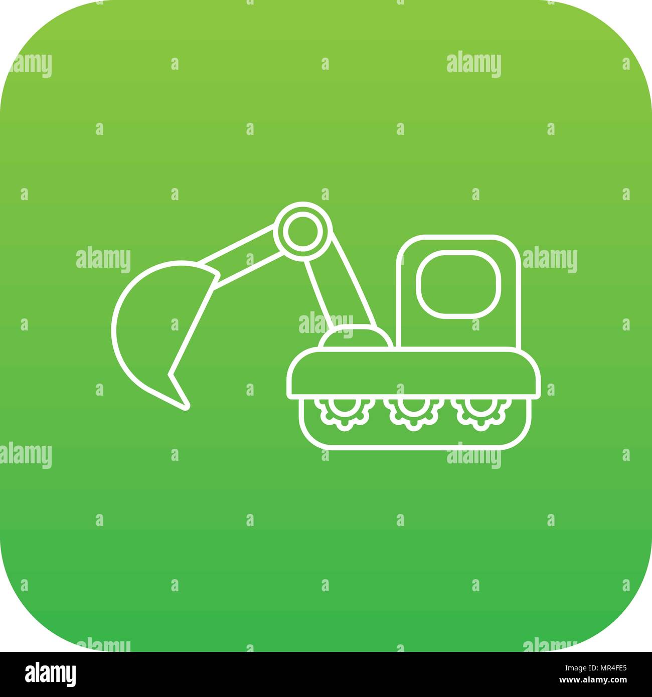 Excavator icon green vector Stock Vector Image & Art - Alamy
