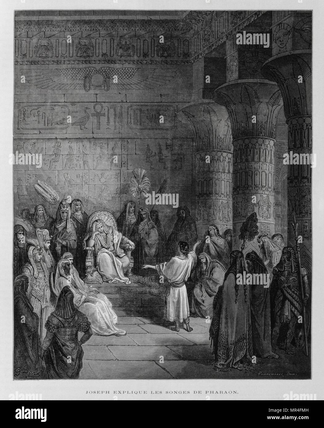Joseph interprets the dreams of the Pharaoh of Egypt, Illustration from ...