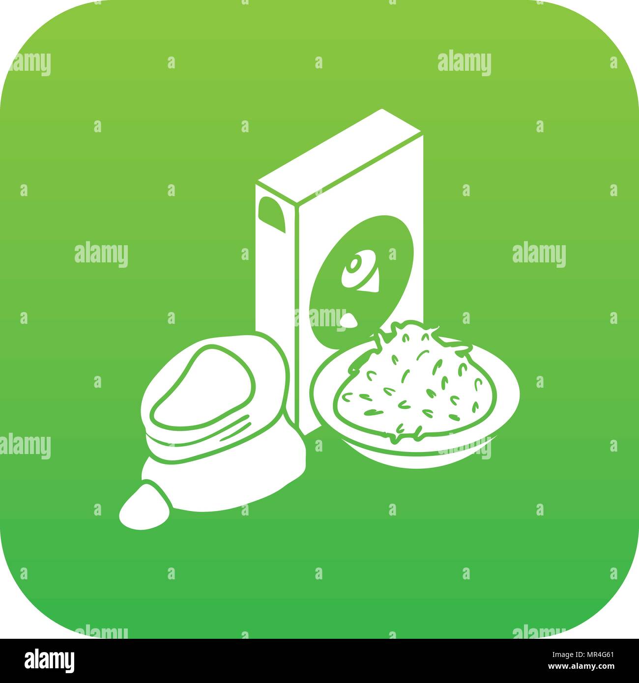 Corn flour icon green vector Stock Vector Image & Art - Alamy