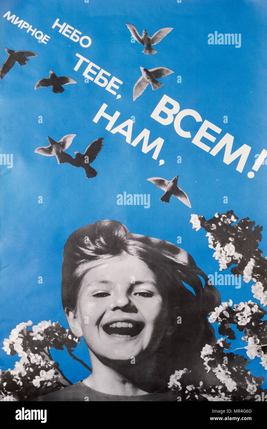 Soviet peace propaganda poster hi-res stock photography and images - Alamy