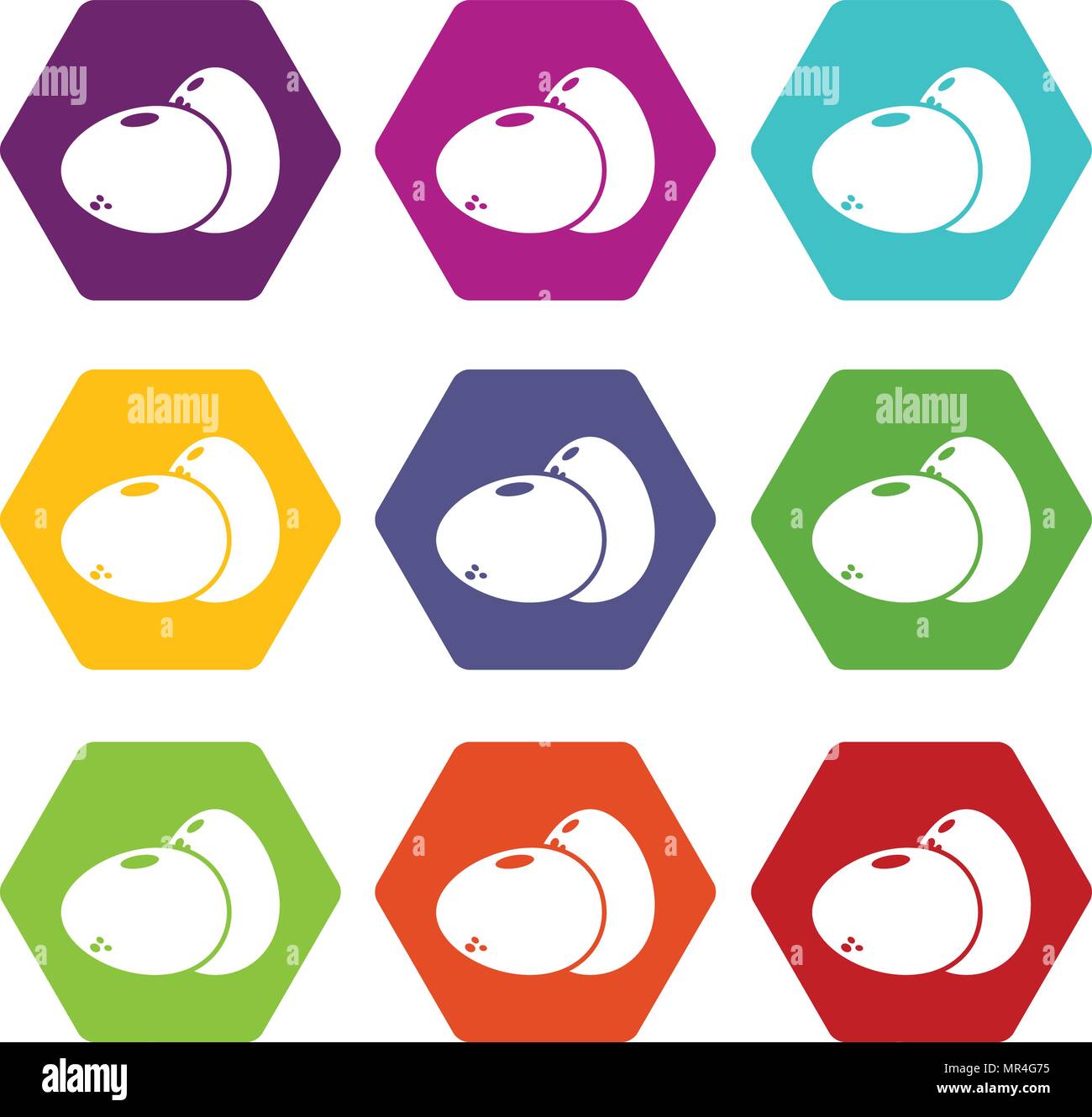 Eggs icons set 9 vector Stock Vector Image & Art - Alamy